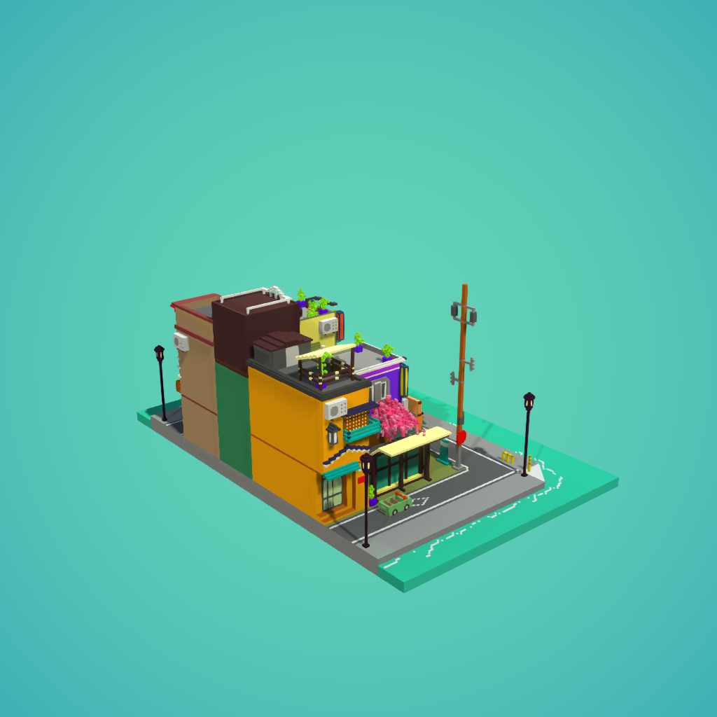Voxel_Buildings_Day by Innovana Games | sinespace Shop